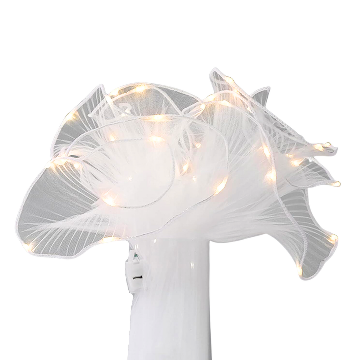 LED + MESH Flower Bouquet Wrap (WHITE) — Plenty Flowers