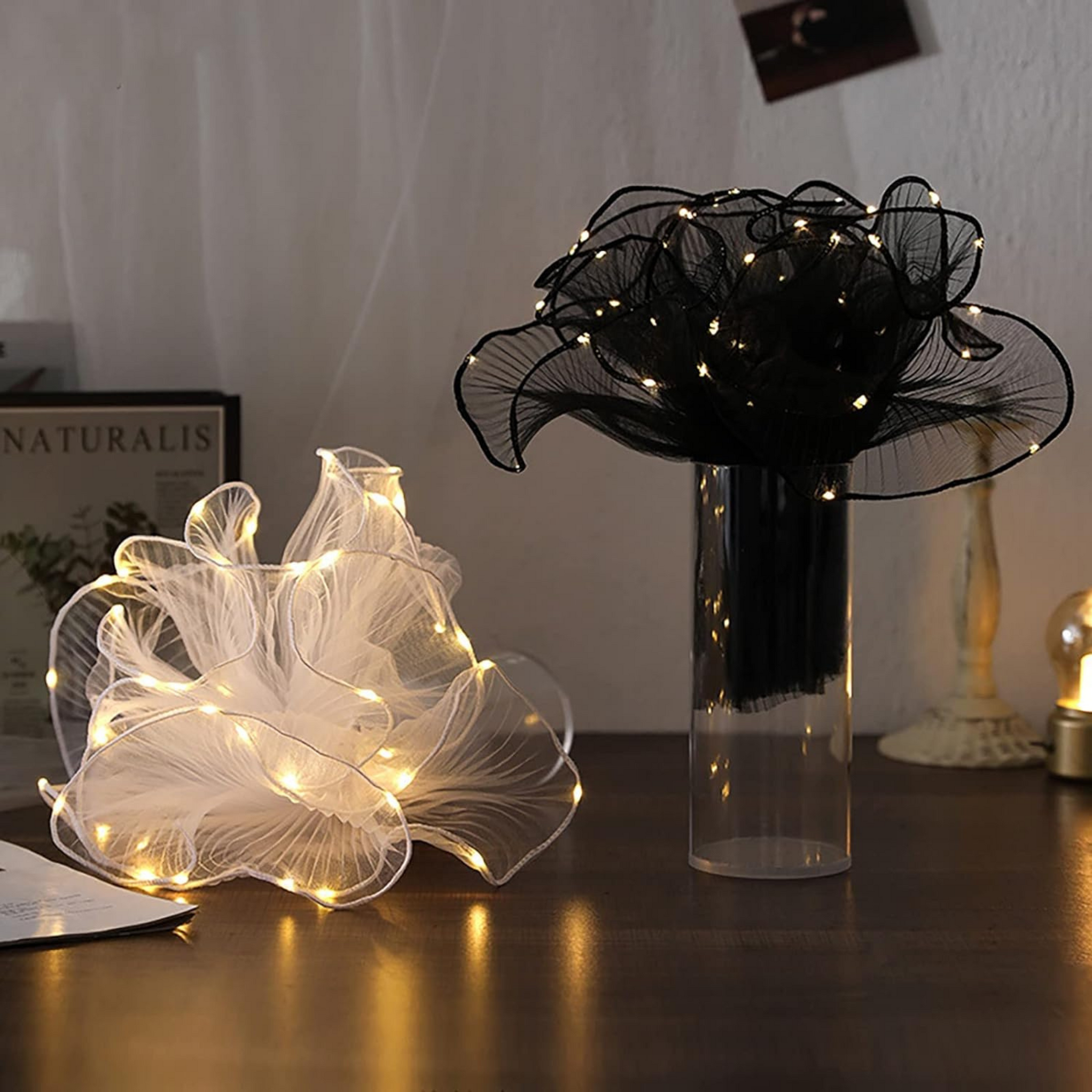 LED + MESH Flower Bouquet Wrap (BLACK) — Plenty Flowers