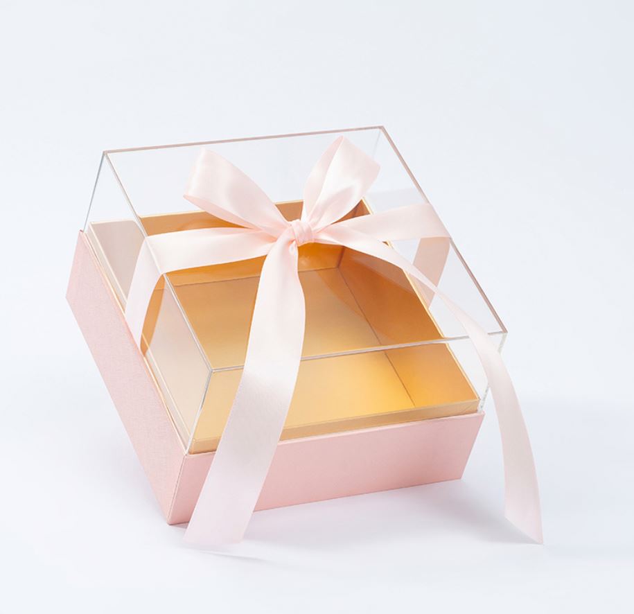 Square Acrylic Floral Box (PINK) — Plenty Flowers